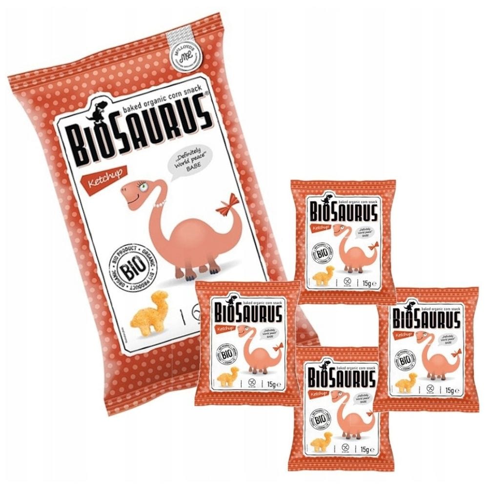 Mc LLOYD 's BioSaurus Glutenfri ketchup majschips - 4x15 g – Medpak