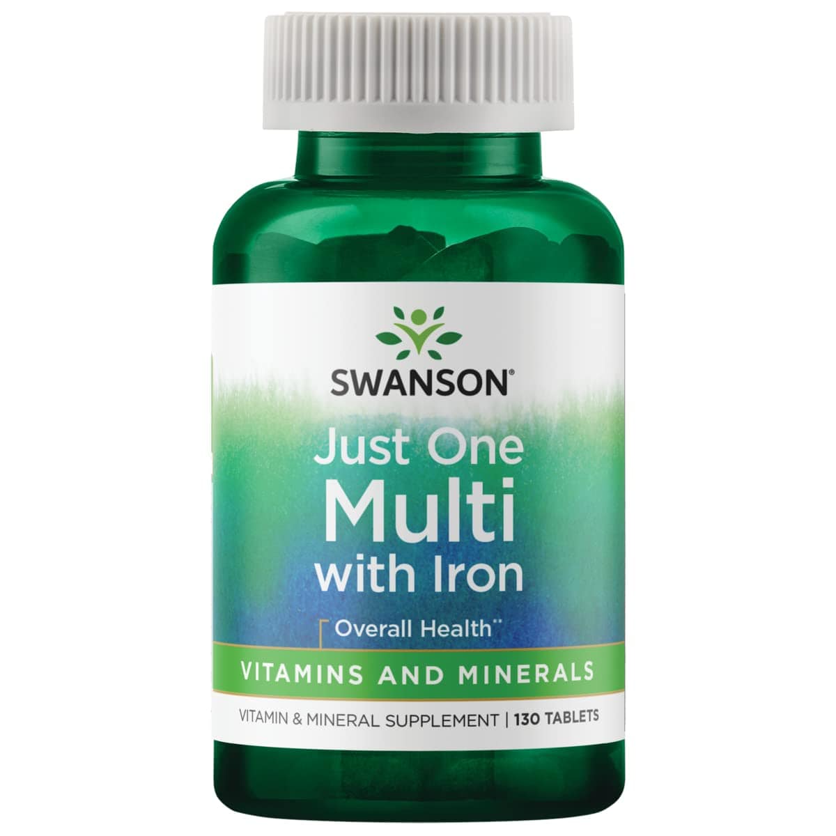 Swanson Just One Multi med jern - 130 tabletter – Medpak