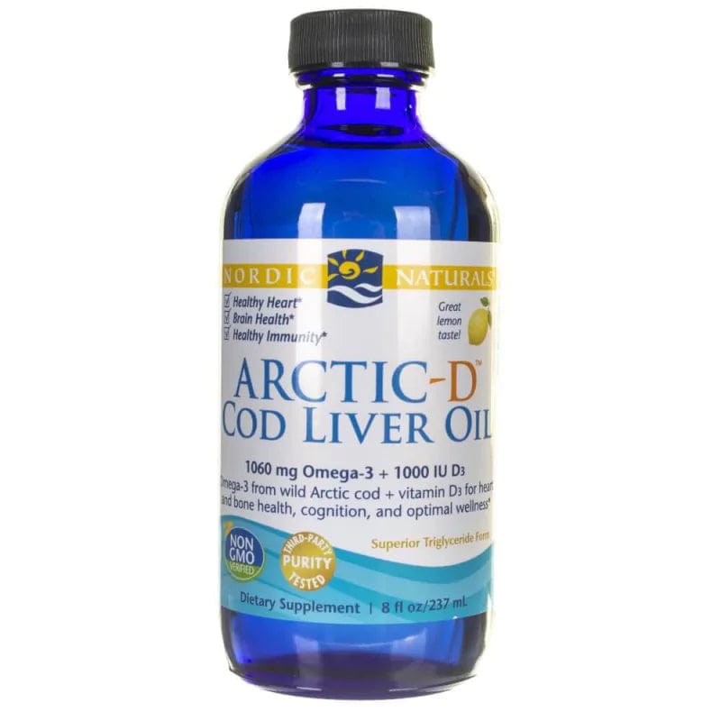 Nordic Naturals Arctic-D Cod Liver Oil, lemon flavour 237 ml – Medpak